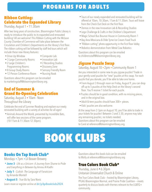Program Guide | Bloomington Public Library